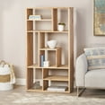 Noble House Gael Handcrafted Modern Mango Wood Bookshelf, Natural ...