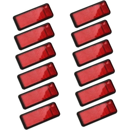 YDJKET Motorcycle Reflector 12 Pieces Trailer Reflector Adhesive ...