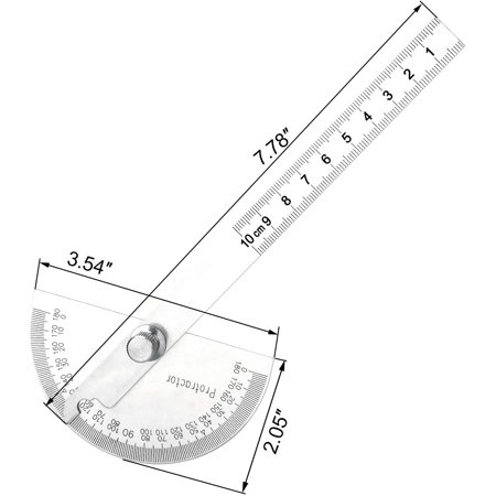 Round Head Angle Protractor, 0-180 Degrees Stainless Steel Angle ...