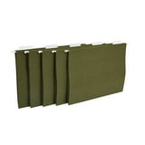 Staples 5-Tab Assorted Position Green Hanging File Folders, Letter Size ...