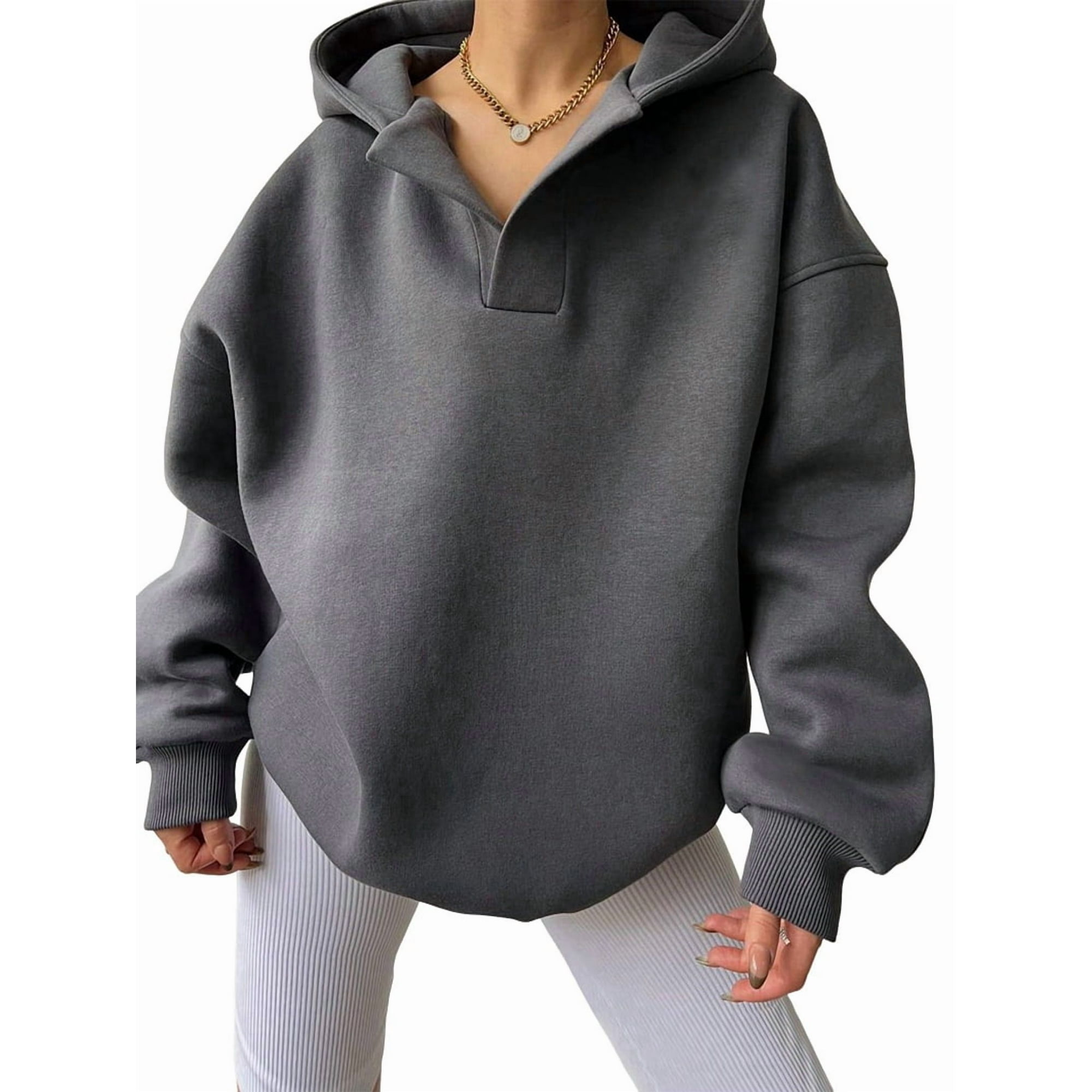 Click here for Unbranded Womens Oversized Hoodies V Neck Sweatshi... prices