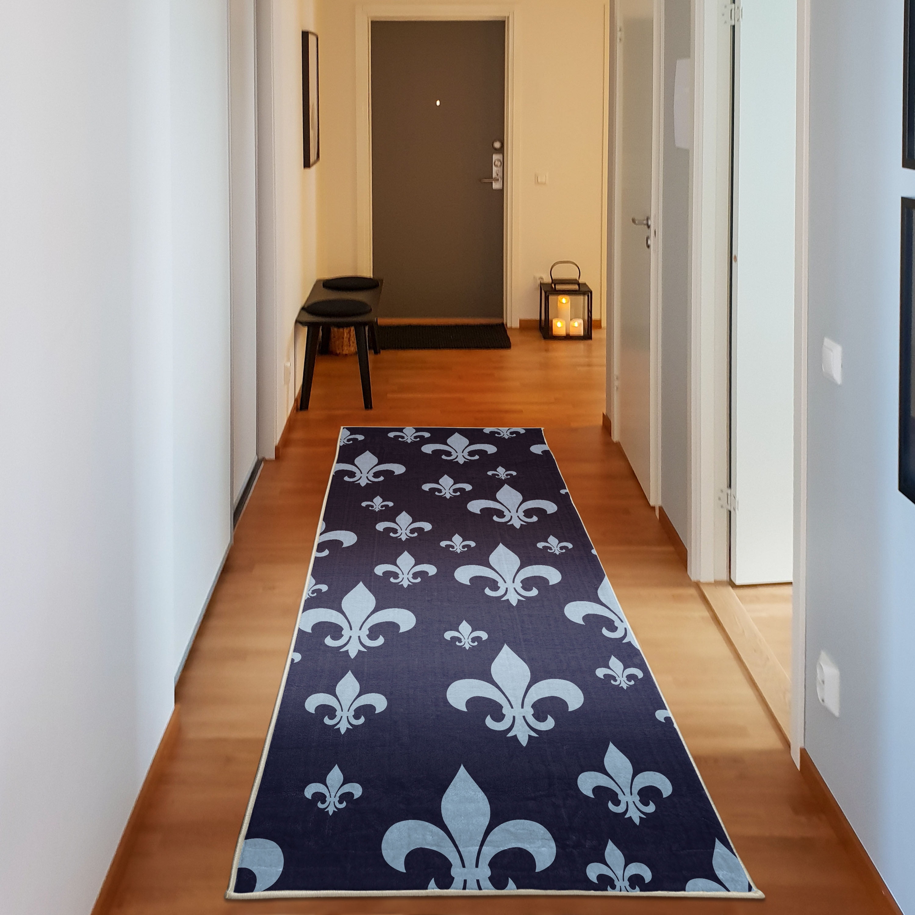 Fleur De Lis Decorative Rug, Lily Pattern Classic Retro Royal Vintage ...