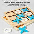 Gallickan 10-Piece Wooden Travel Tic-Tac-Toe Game - 5.7” Indoor/Outdoor ...