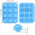 12-Cup Silicone Muffin Pan, Pack of 2 Non-Stick Muffin Molds, Baking ...