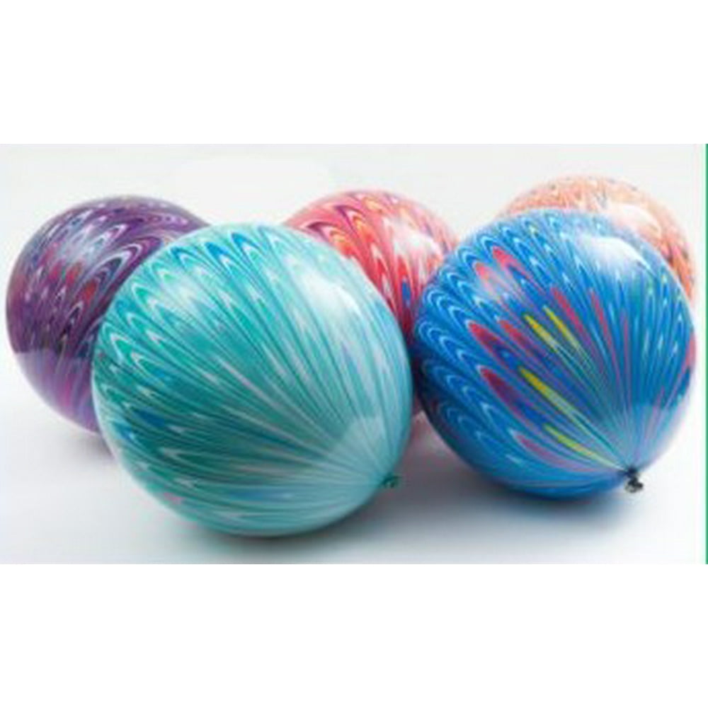 18" Peacock Colors Assortment Latex Balloons (5 ct) - Walmart.com ...