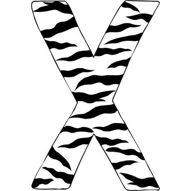 10in. Zebra Animal Print Letter Decals Stickers from A to Z - Walmart.com