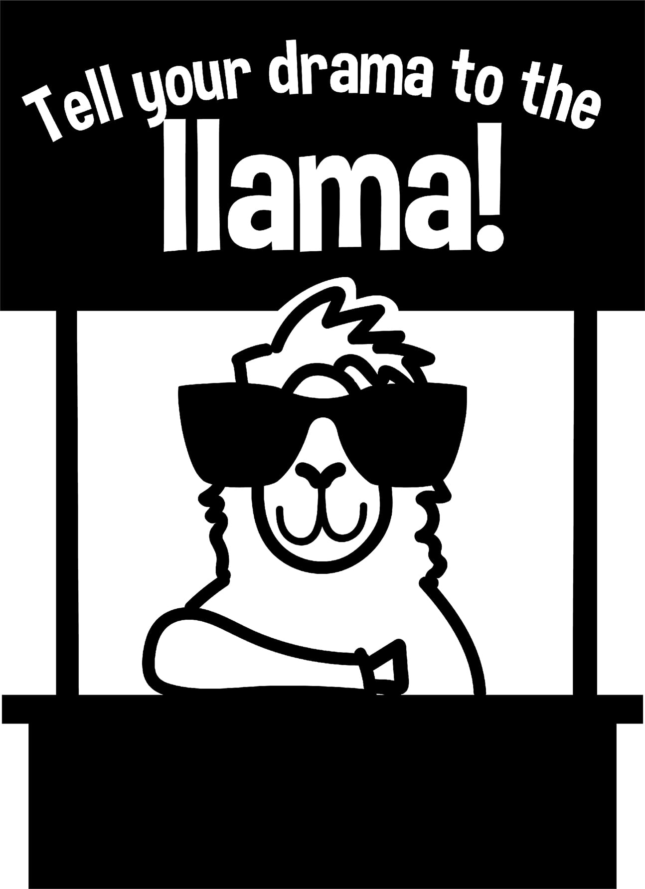 Tell Your Drama To The Llama! Booth Sunglasses Funny Animals Wall ...
