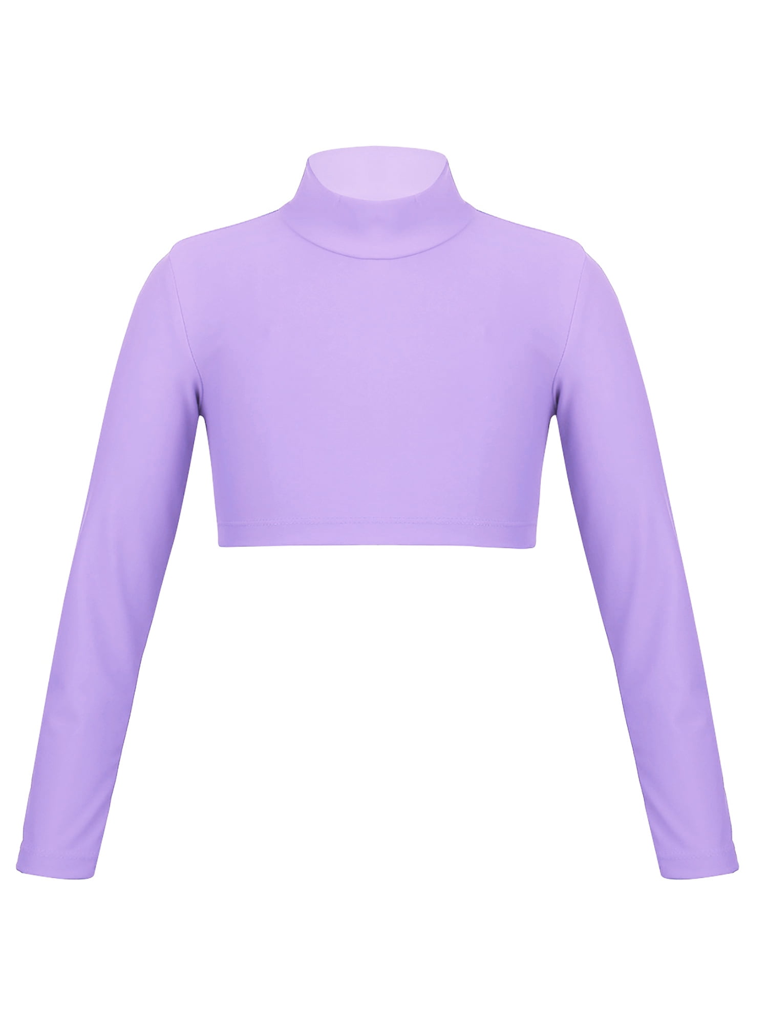 CHICTRY Girls Long Sleeves Dance Crop Top Workout Gymnastics Tops,Sizes ...
