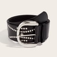 2000s Women Casual Waist Belt for Pants Skirt Pin Buckle Waistband Bead ...