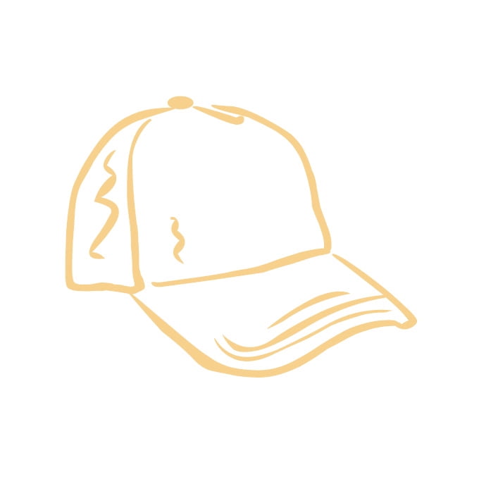 Baseball Cap Vinyl Graphic - Large - Buttercream - Walmart.com