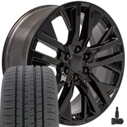 SET 22x9 Wheels & Tires fit GM Trucks and SUVs - 6 lug GMC Sierra Style ...