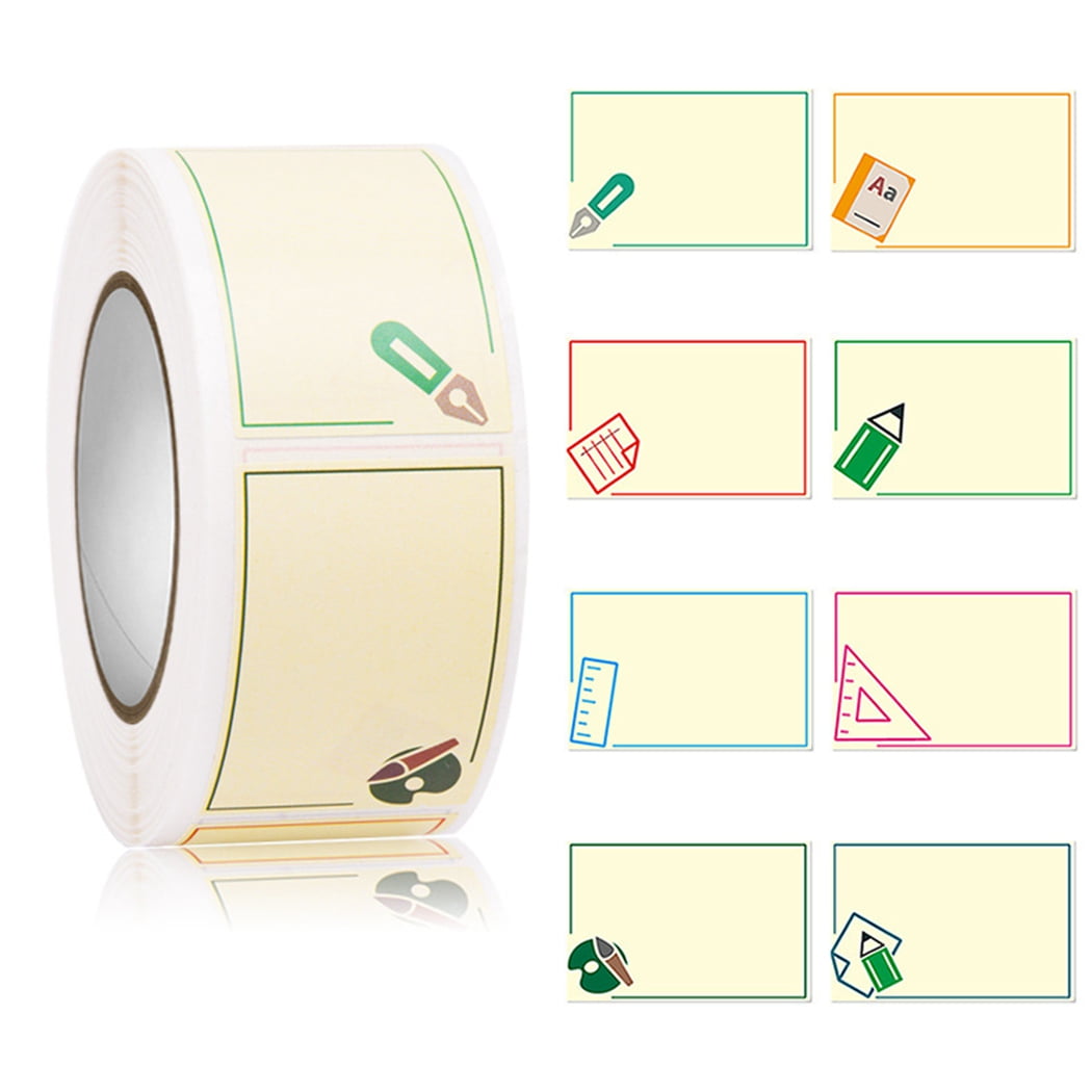 Name Tag Sticker Colorful - 350PCS Cute Plain Name Tag Labels Bordered ...