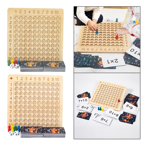 tablero ,Tablero matemático de madera Tabla de mesa Juego de ...