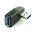 90 Degree USB 3.0 Male To Female Adapter Connector For Extending Cables ...