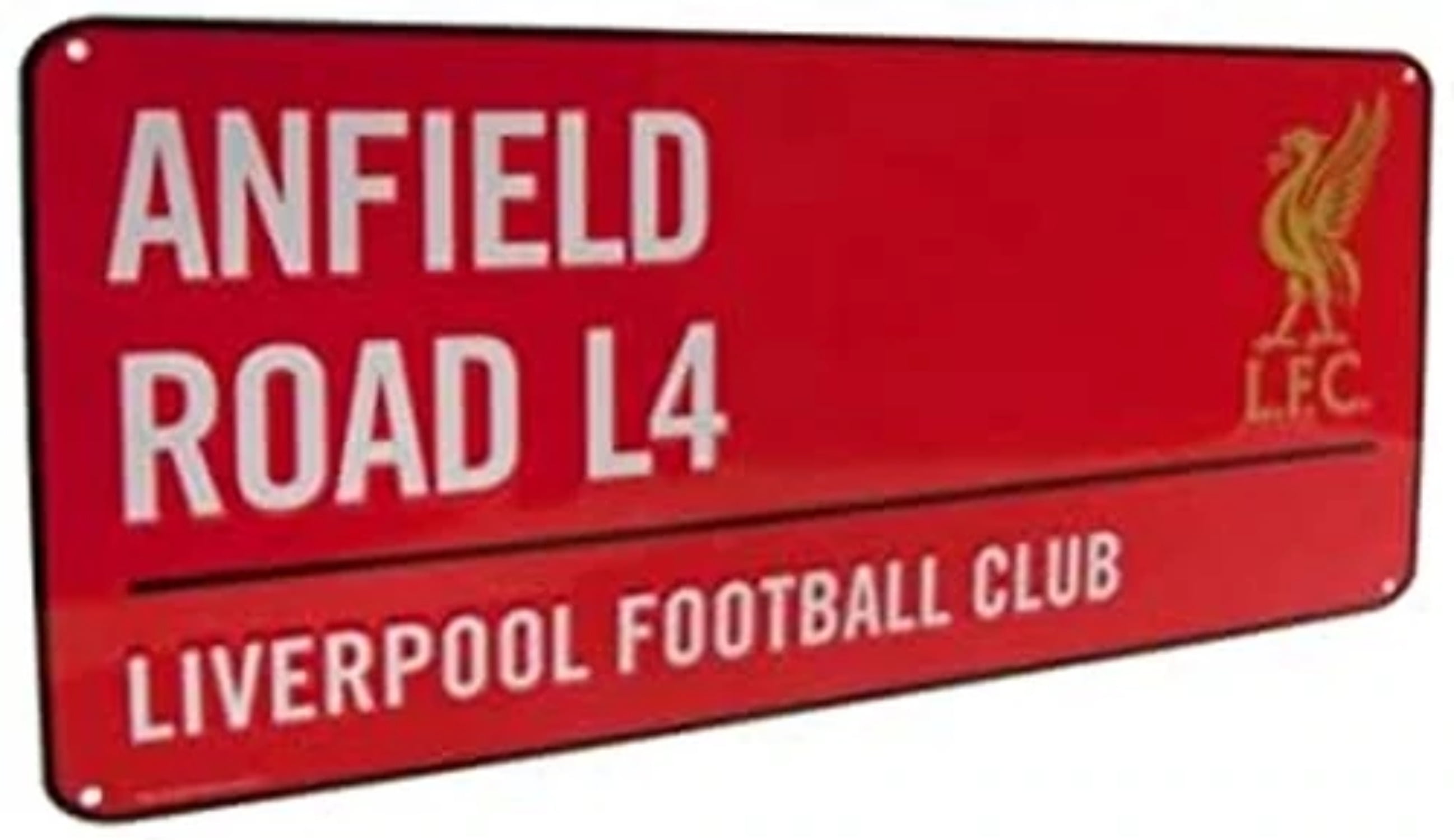 Liverpool FC 16 x 7.5 Anfield Road Metal Street Sign - Walmart.com