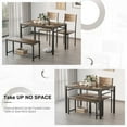 Homall Dining Table and 2 Chairs for 4 with Bench,4 Pices Indoor ...