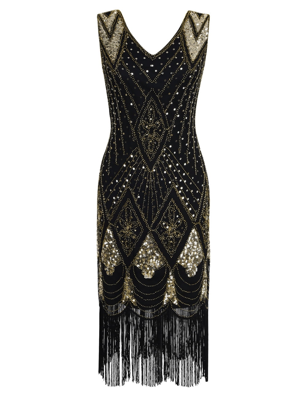 PrettyGuide Women 1920s Gatsby Cocktail Sequin Art Deco Flapper Dress ...