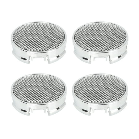 4 Pcs 62mm 4 Lugs Universal Silver Tone Auto Car Wheel Center Caps Hub ...
