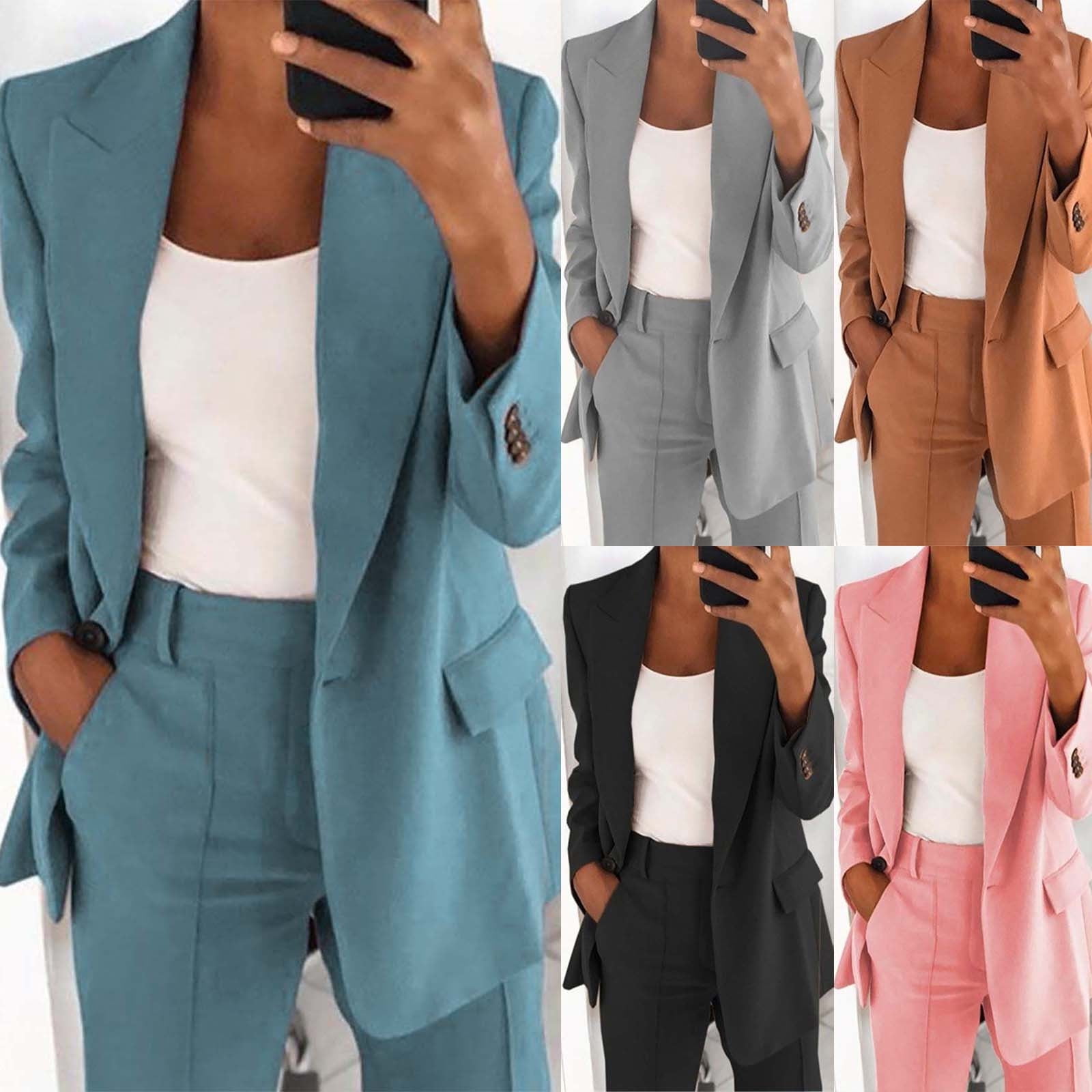 Click here for Qipopiq Women Long Sleeve Button Blazers Work Casu... prices