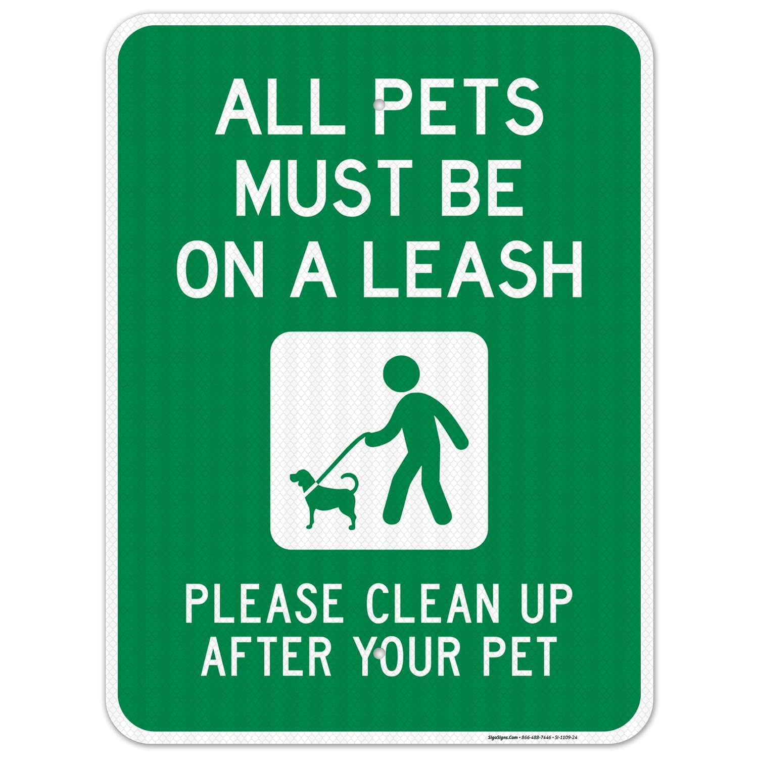All Pets Must Be On A Leash Sign, - Walmart.com