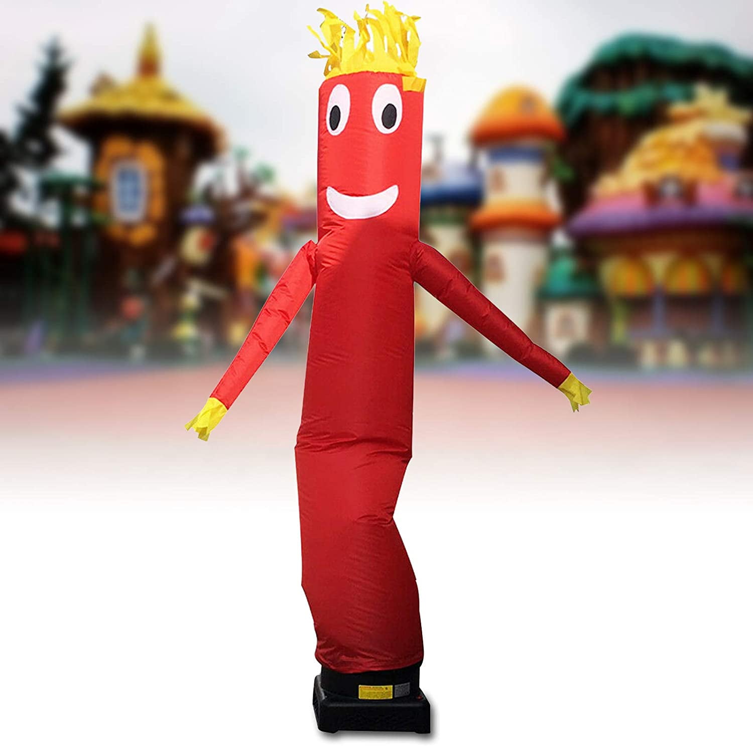 Fichiouy 10ft Portable Air Puppet Tube Sky Wavy Inflatable Dancer Red ...