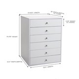 Impressions Vanity SlayStation 6 Drawer Chest Vanity Organizer Unit Storage Makeup Cabinet with ...