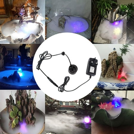 20mm Heavy Fog Water Fountain Air Humidifier 12 LED Pond Fog Machine ...