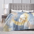 Cute Sheep Pattern Throw Blanket, Dense Cloud Doodle Artwork, Playful ...