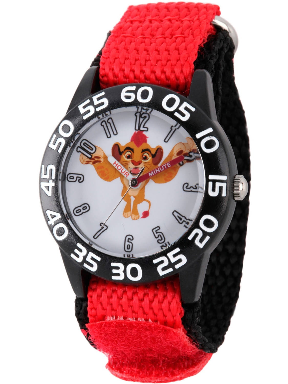 Disney Lion Guard Kion Boys' Black Plastic Time Teacher Watch, Red Hook ...