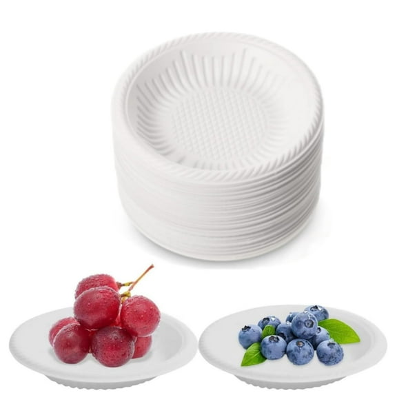 SHIQI-200 Count Small Paper Plates 4 Inch Disposable Round Paper Plates ...