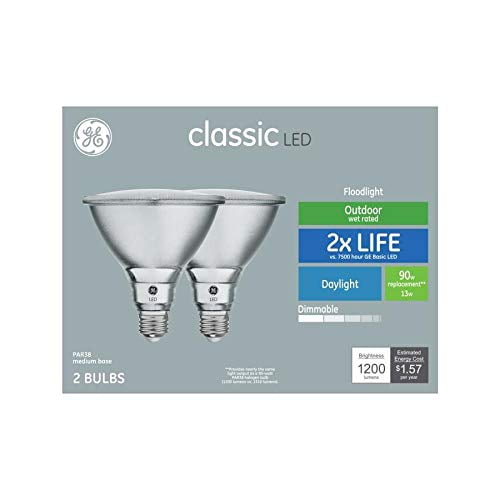 GE Classic 90-Watt EQ LED Par38 Daylight Dimmable Light Bulb (2-Pack ... GE Classic 90-Watt EQ LED Par38 Daylight Dimmable Light Bulb (2-Pack ...