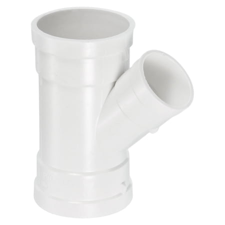 Uxcell PVC Water Pipe 3 Ways 50x32mm ID Reducing Y Fitting Tee Reducer ...