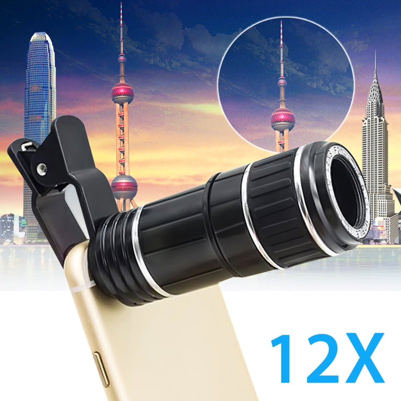 12X Zoom Optical Phone Camera Lens Monocular Telescope with Clip ... 12X Zoom Optical Phone Camera Lens Monocular Telescope with Clip ...