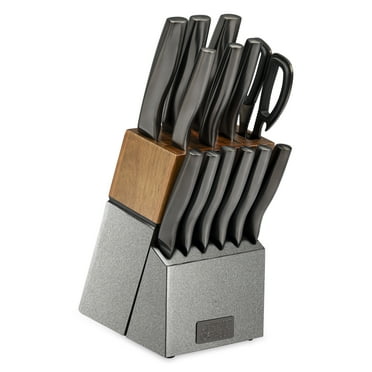 Thyme & Table Knife Set, 13-Piece Kitchen Slim Block Stainless Steel ...