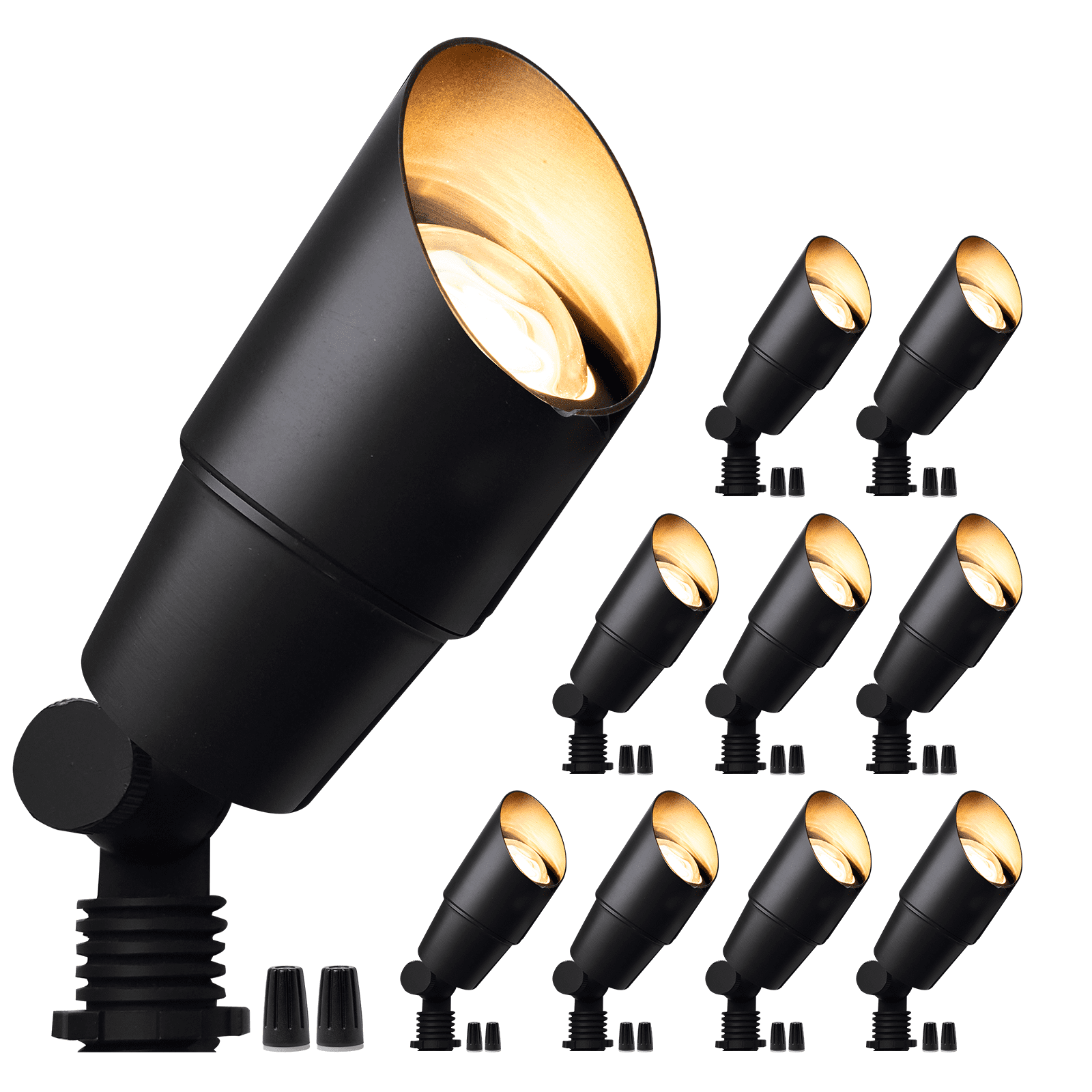 Gardenreet Mini Solid Brass Landscape Black Spotlight,12V Low Voltage ...