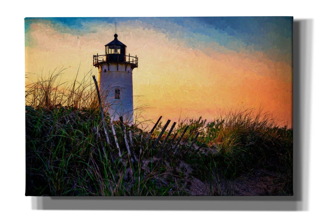 Epic Graffiti 'Race Point Lighthouse Oil Painting' by Rick Berk, Canvas ...