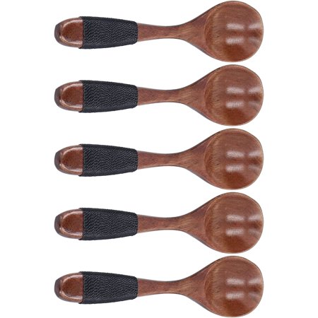 Wooden Spoons, 5 Inch Soup Spoon with Straight Handle, Wood Spoon for ...