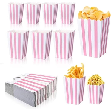 Set of 24 Striped Popcorn Cups for Party Wedding Favor Snacking Bridal ...