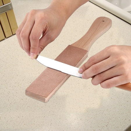 Sonew Wooden Handle Leather Craft Polish Sharpening Strop Sharpener ...