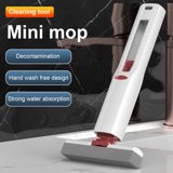 YEAUEME Mini Mop Self-Squeeze Portable Small Mop Quickie Mop Head ...