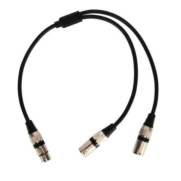 XLR Splitter Cable, Y Splitter Mic Cord Low Loss Gold Plated Connector ...