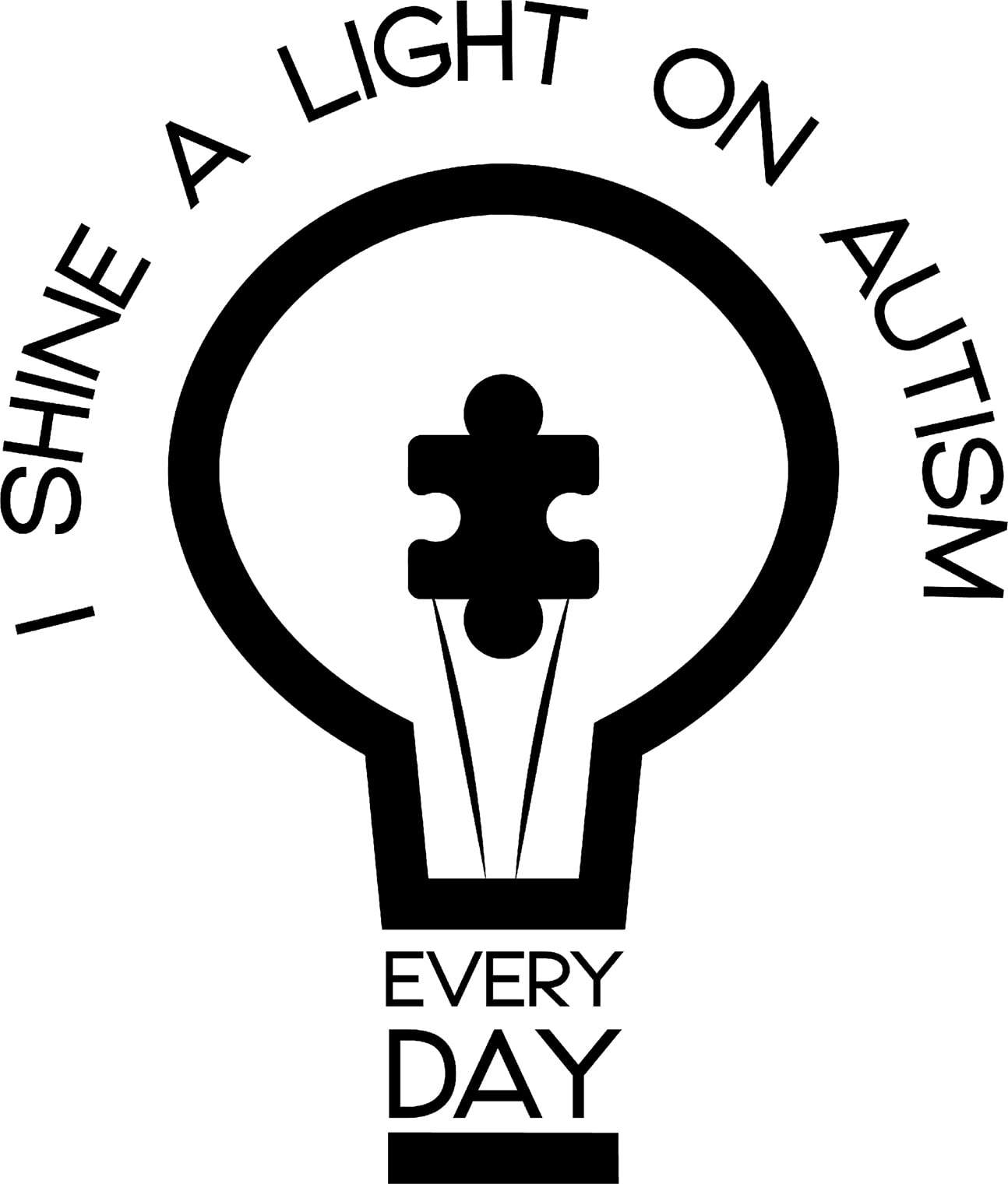 Shine A Light On Autism Every Day Autism Awareness Wall Decals for ...