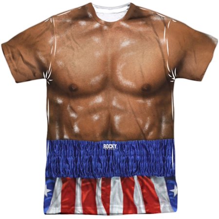 Rocky Apollo Creed Muscle Torso Costume Adult Front/Back Print T-Shirt ...