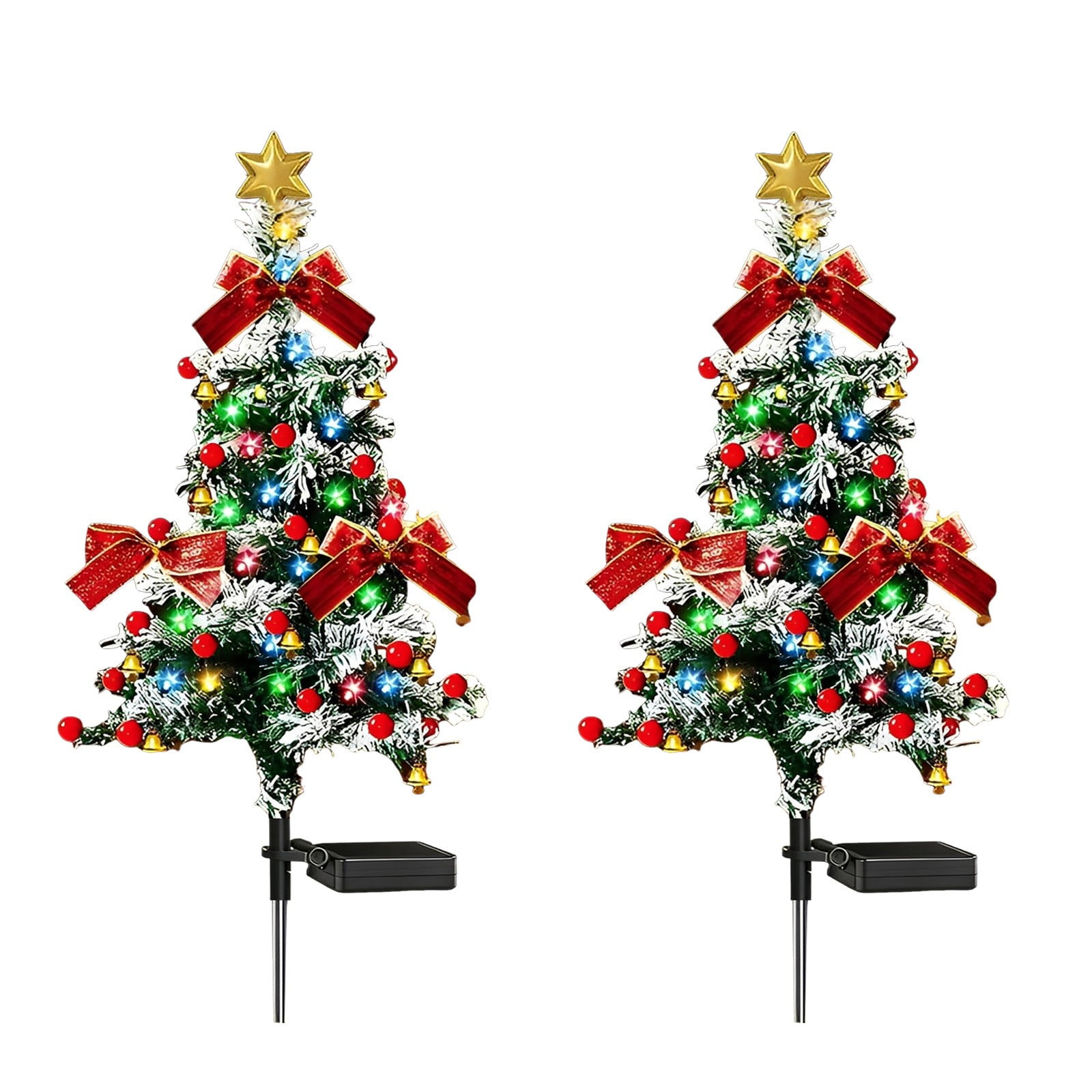 Christmas Decorations 2 Pack Small Christmas Trees for Outdoor ...