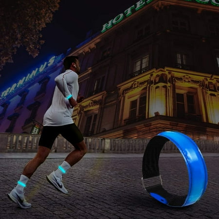 MAFNIO Running Lights (2 Pack) Rechargeable LED Armband Reflective ...