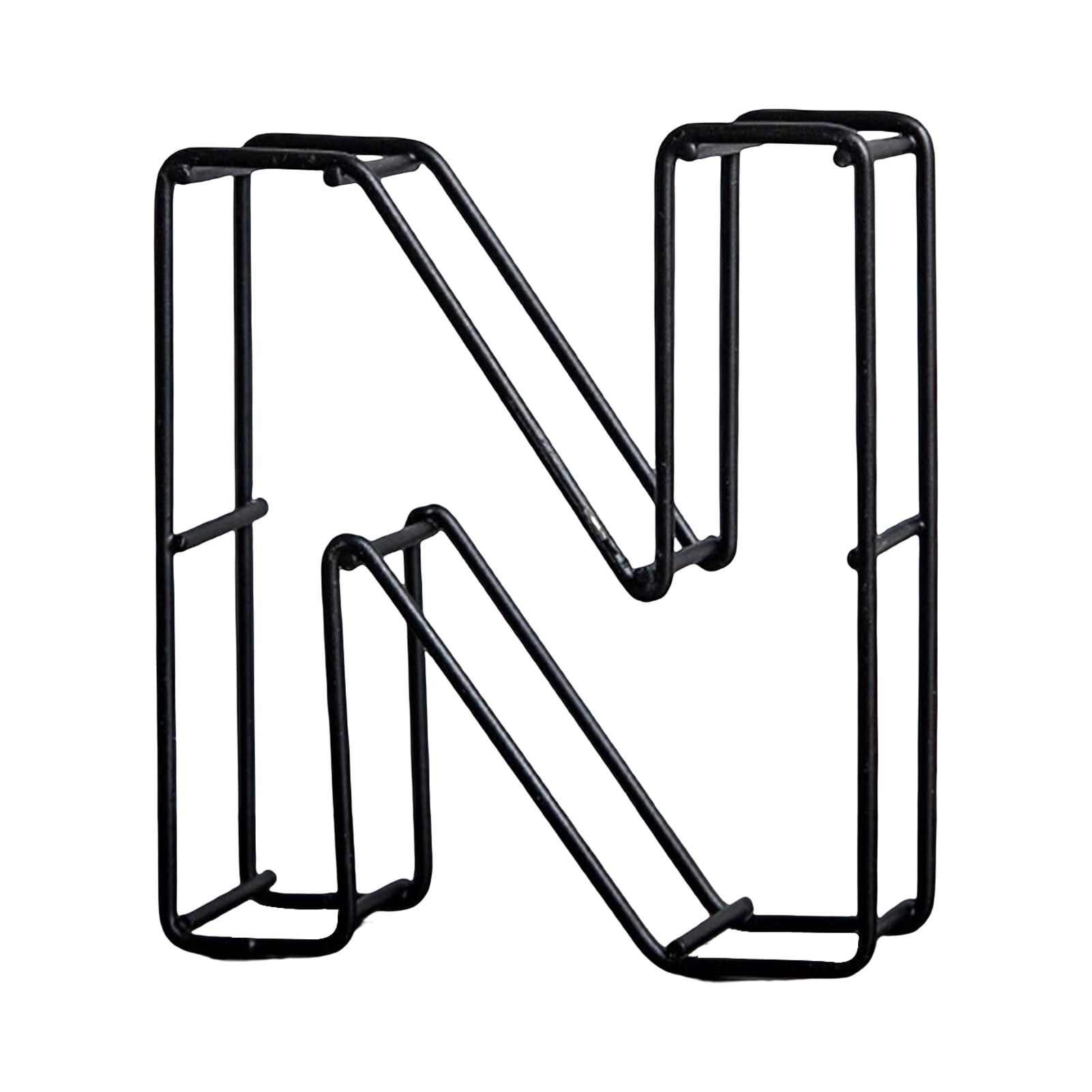 Clear Texture Alphabet Figurine Minimalist Design Wrought Iron Three ...