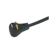 Slim-Line Flat Plug Extension Cord, 8-Foot, 3-Wire, Black, Space-Saving ...