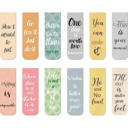 48 Pieces Magnetic Bookmarks with Inspirational Quotes Motivational ...