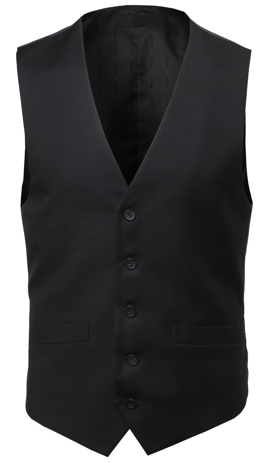 Men's Contemporary Classic Fit Stylish Contrast Vest - Walmart.com