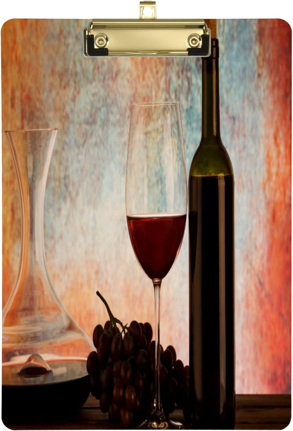 FMSHPON Glass of Red On Table Clipboard Hardboard Wood Nursing Clip ...